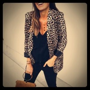 Jackets & Coats | Leopard Print Blazer | Poshmark